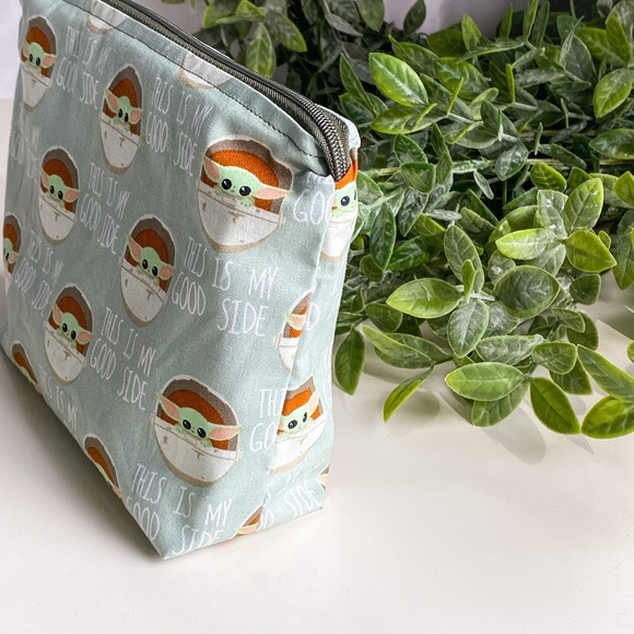 HandmadeinCA | Bags | Star Wars Mandalorian Grogu Baby Yoda Zipper ...